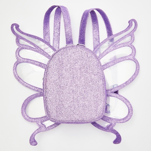 Dolls Kill | Bags | Purple Glitter Butterfly Backpack | Poshmark